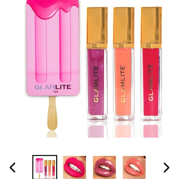 Glamlite | Makeup | Glamlite Strawberry Popsicle Lip Set | Poshmark